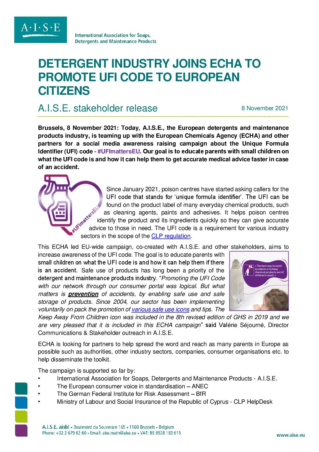 Classification, Labelling & Packaging Regulation (CLP) - A.I.S.E.